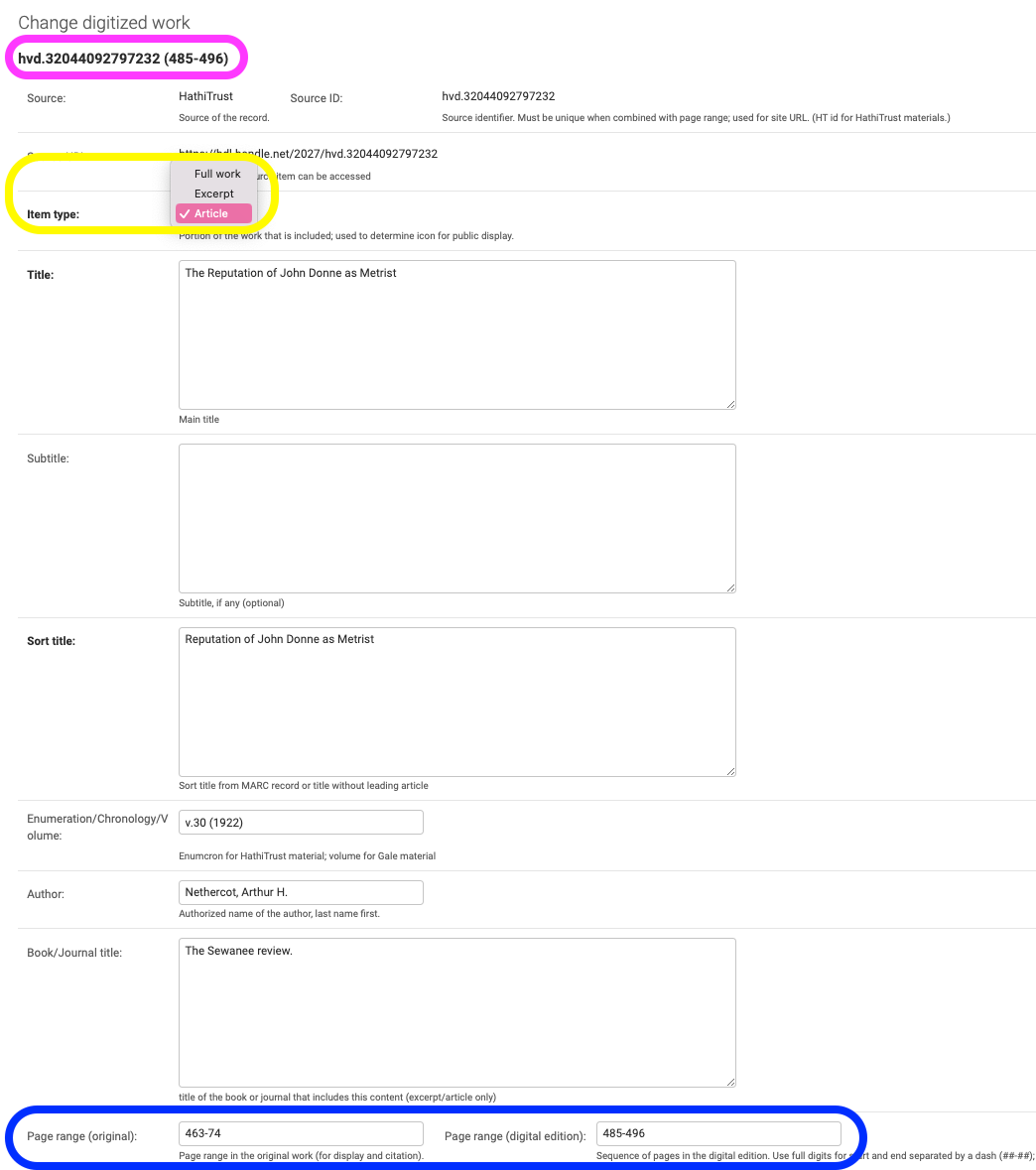 Book Excerpts, Journal Articles, and Better Metadata · Princeton ...